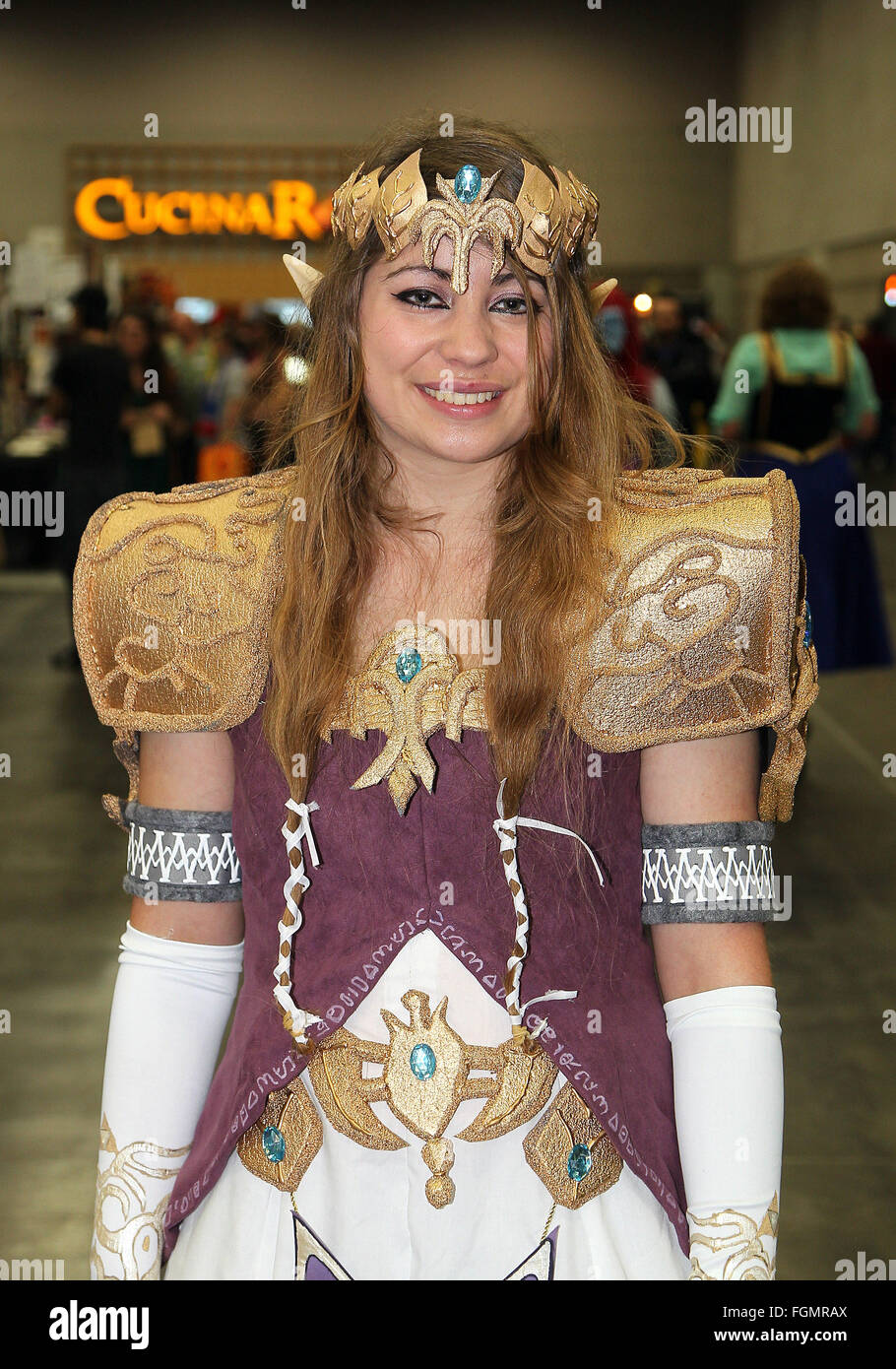 February 20, 2016: A very realistic cosplay enthusiast poses for a ...