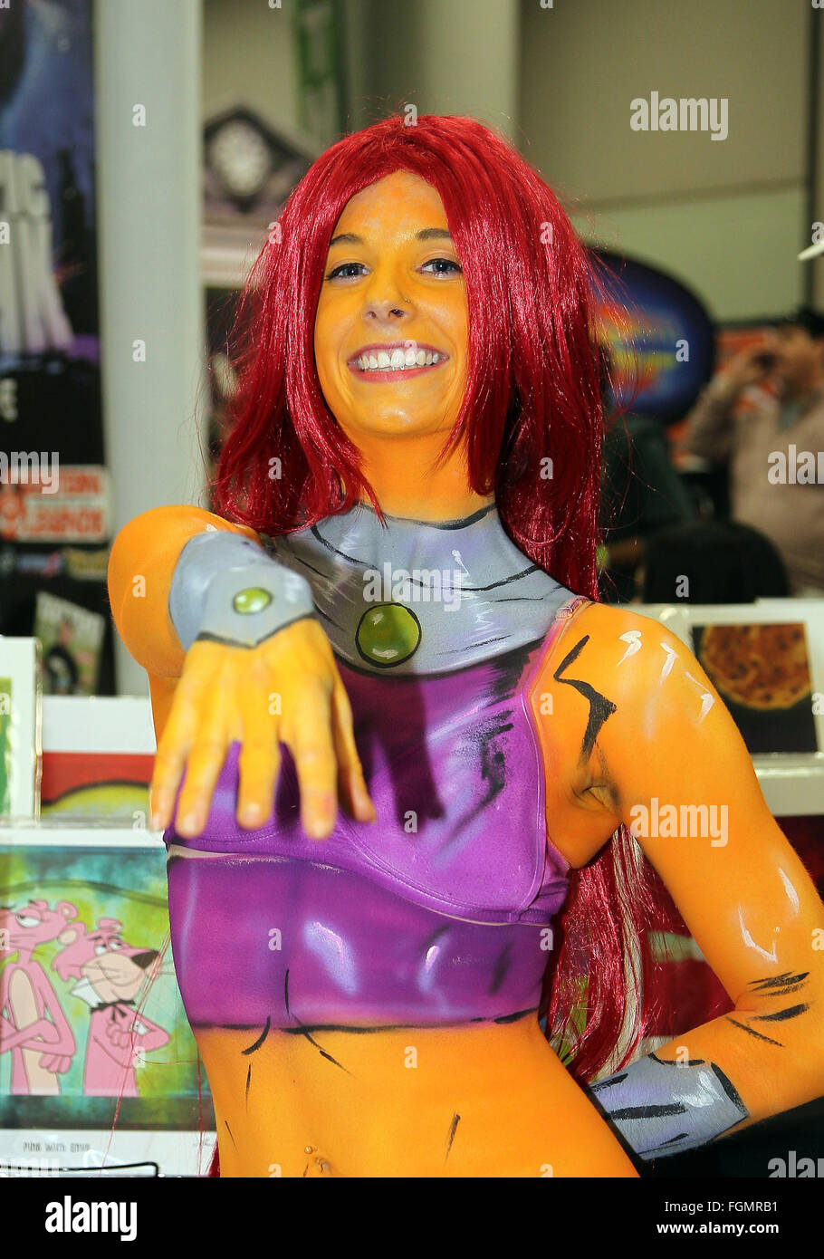 February 20, 2016: A very realistic cosplay enthusiast poses for a ...
