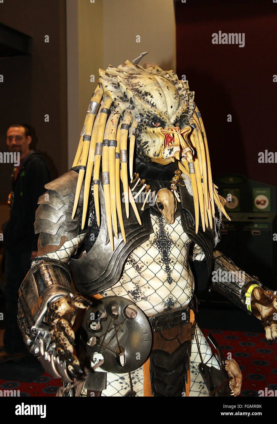 February 20, 2016: A very realistic cosplay enthusiast poses for a ...