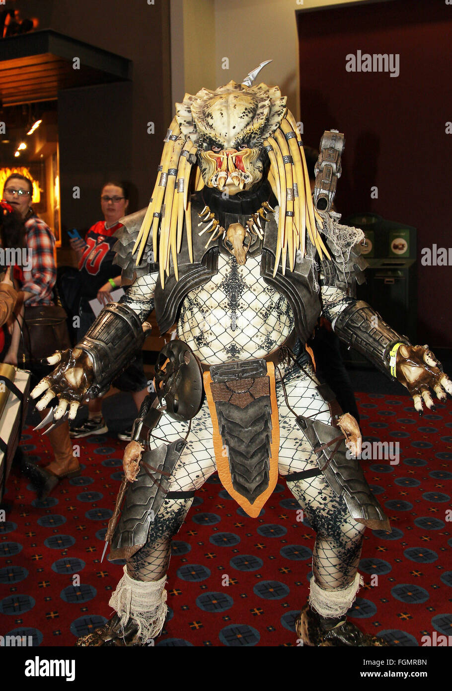 February 20, 2016: A very realistic cosplay enthusiast poses for a ...