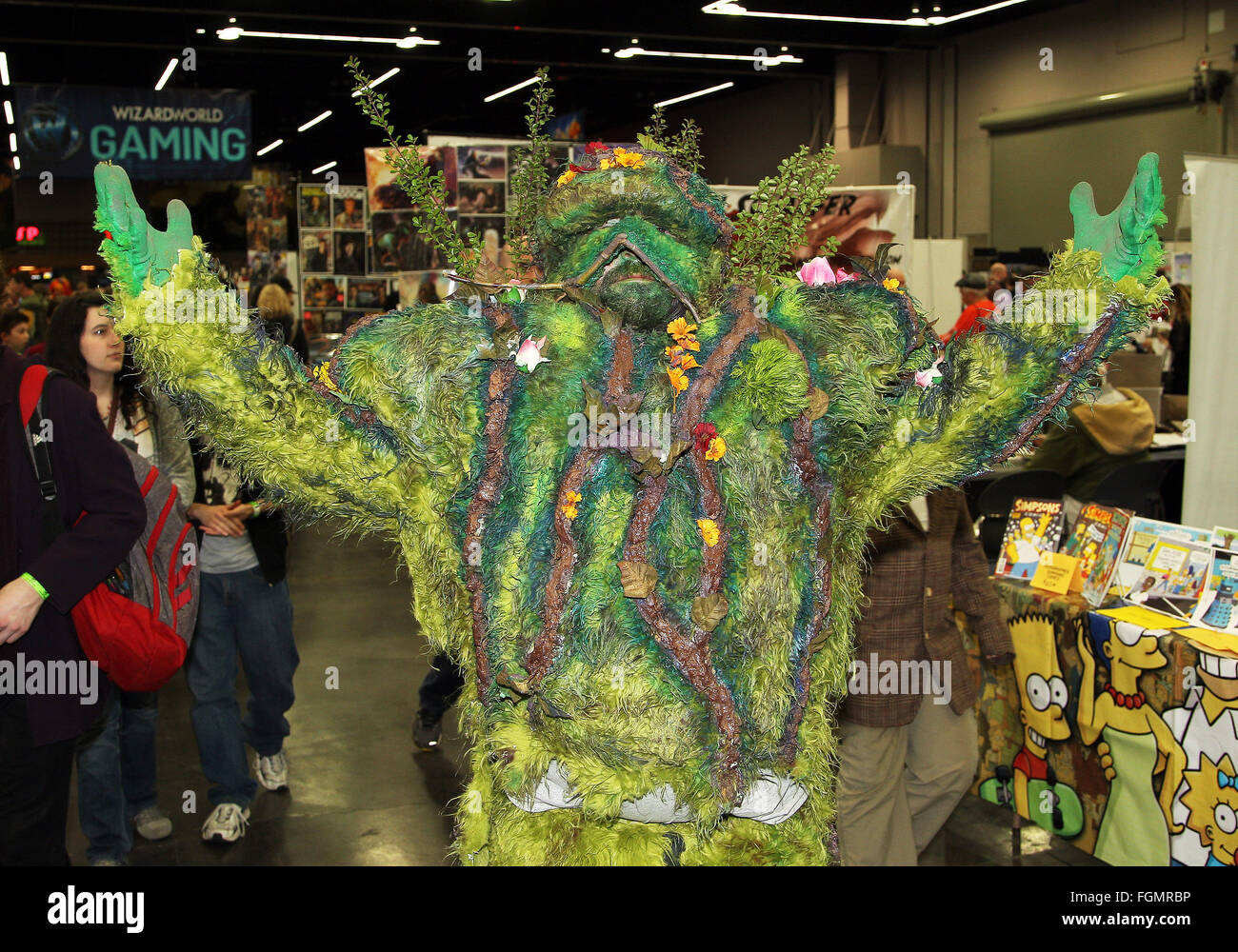 February 20, 2016: A very realistic cosplay enthusiast poses for a ...