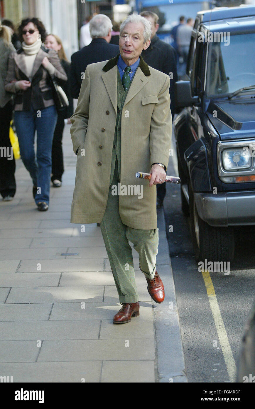 Charlie Watts Strolling along Bond st London (credit image © Jack ...