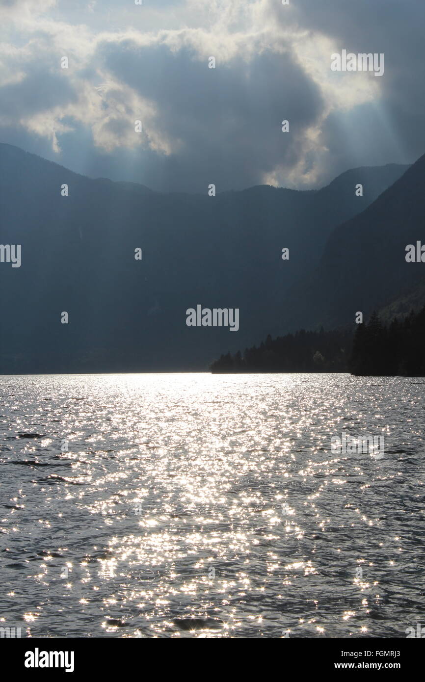 Beautiful lake with sunshine Stock Photo - Alamy