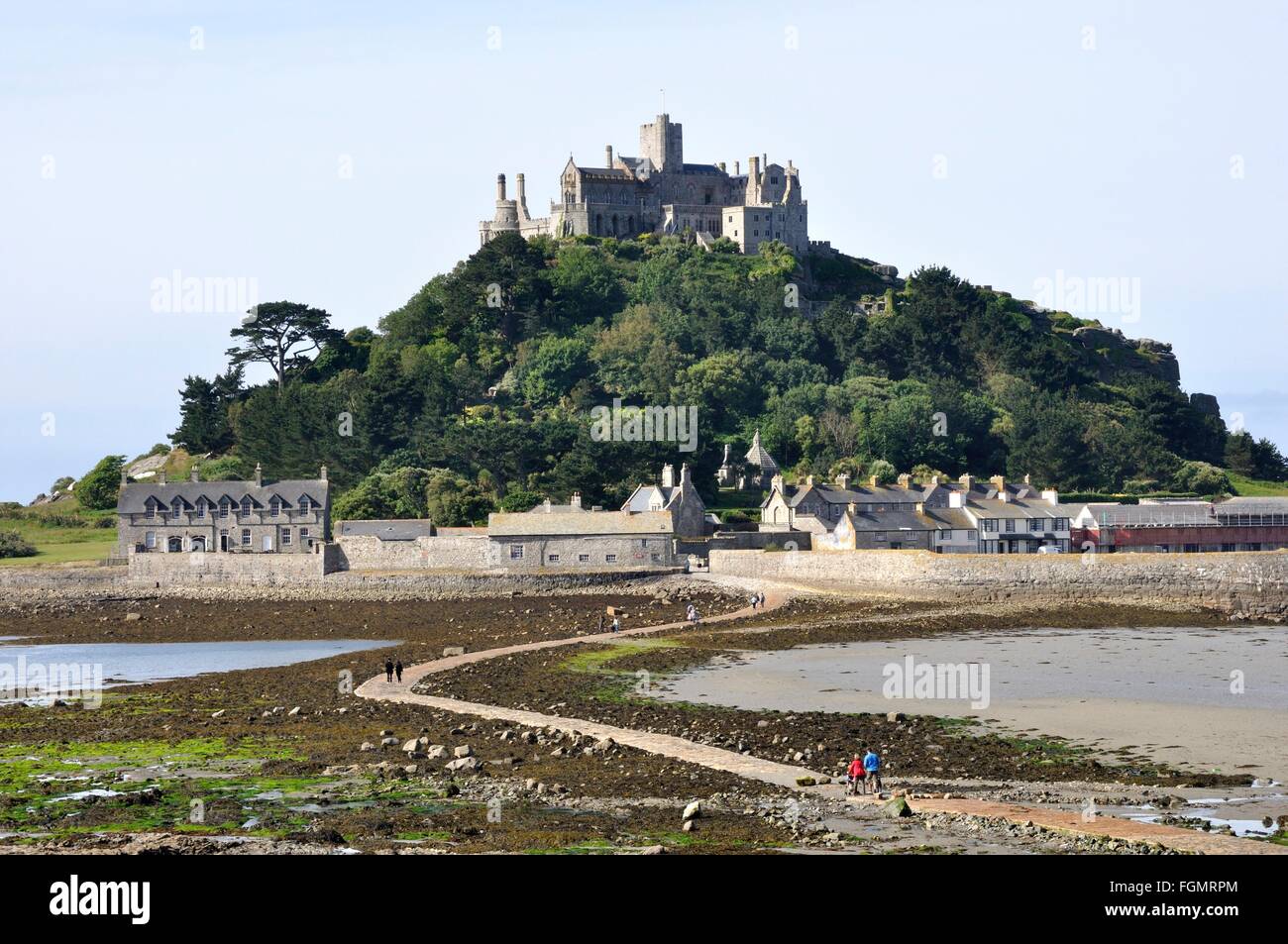 St. Michael's Mount in Cornwall viewed from the mainland Stock Photo ...