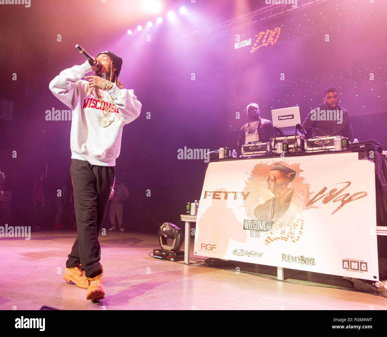Madison, Wisconsin, USA. 20th Feb, 2016. Rapper FETTY WAP performs live ...