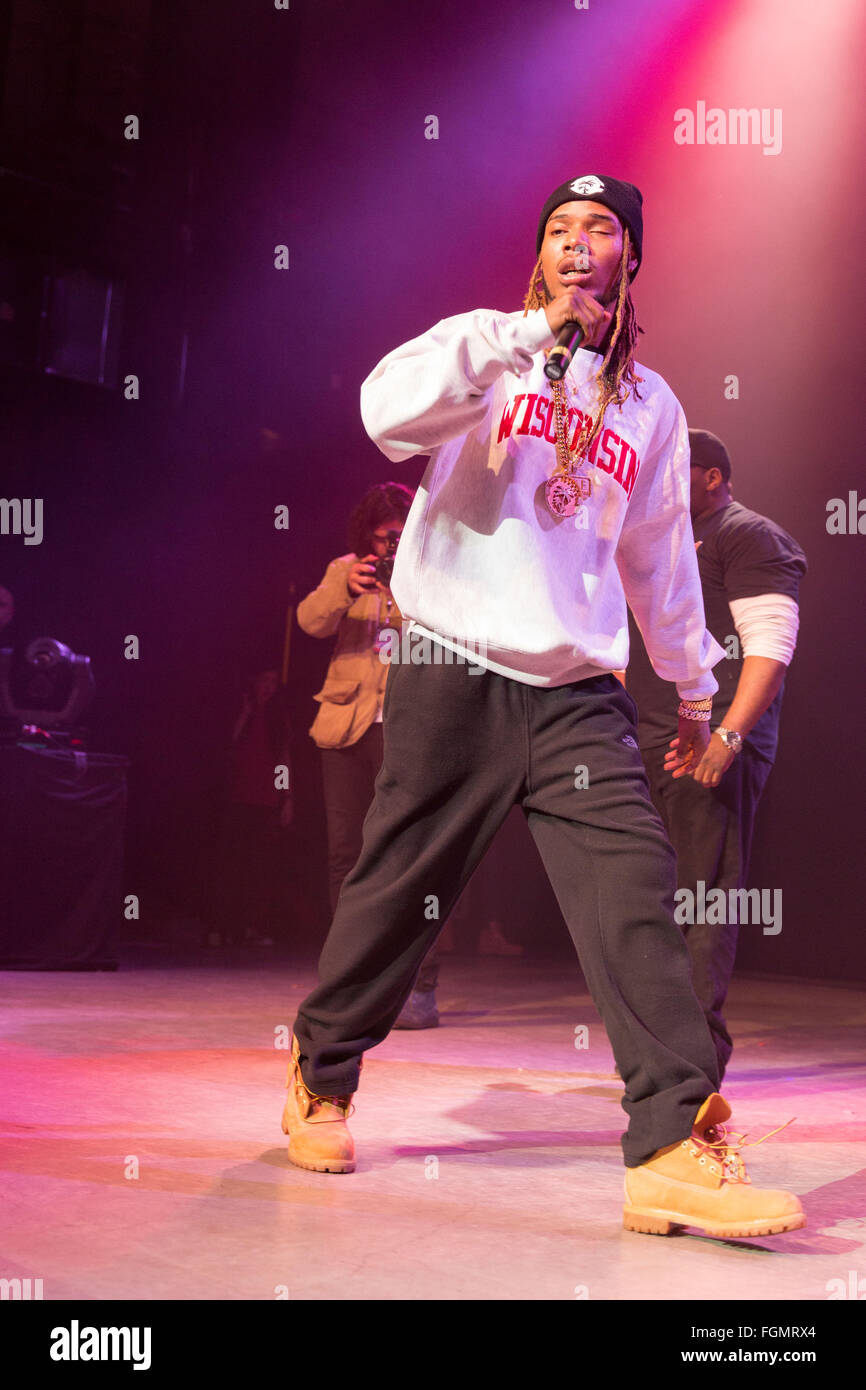 Madison, Wisconsin, USA. 20th Feb, 2016. Rapper FETTY WAP performs live ...