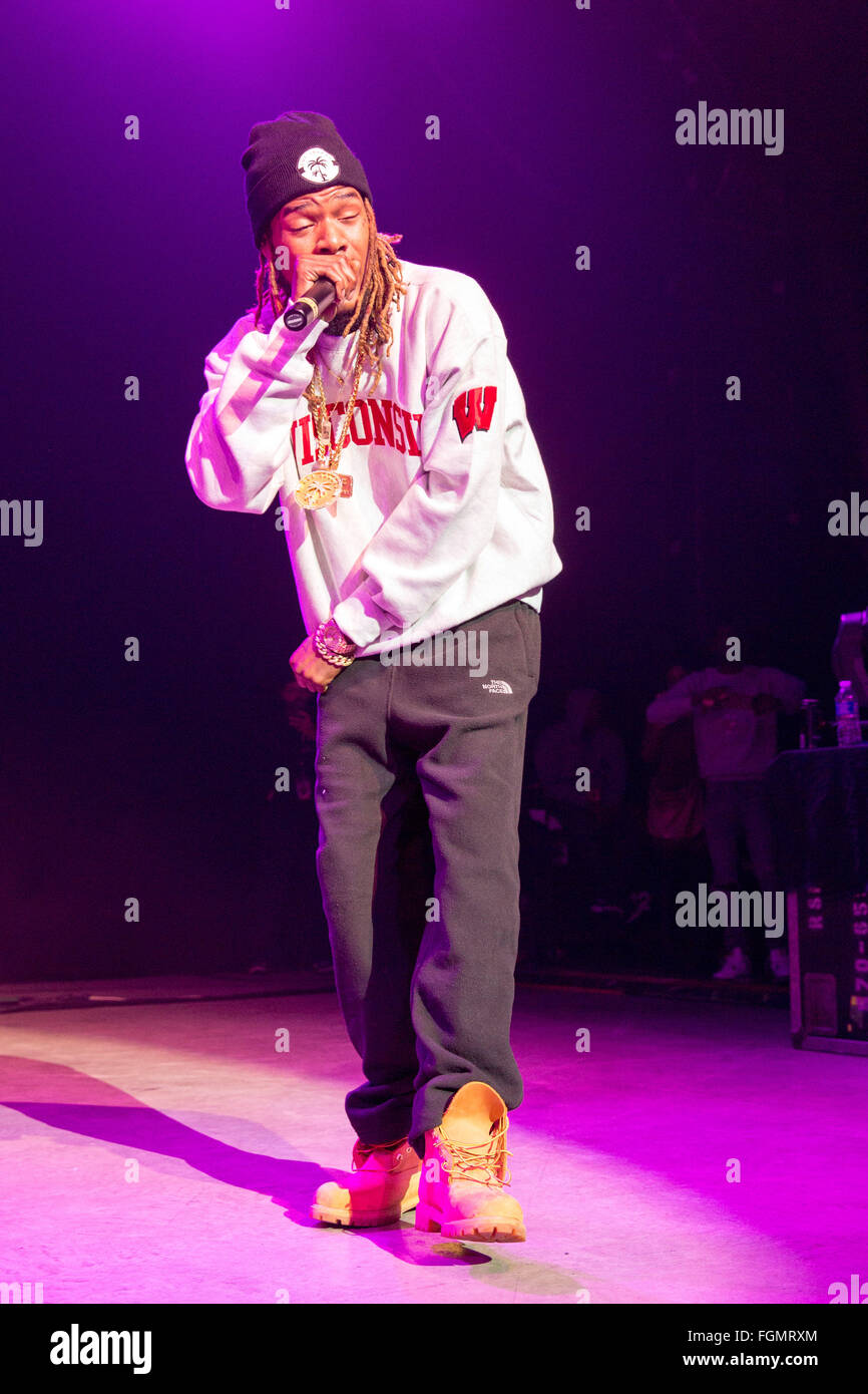 Madison, Wisconsin, USA. 20th Feb, 2016. Rapper FETTY WAP performs live ...