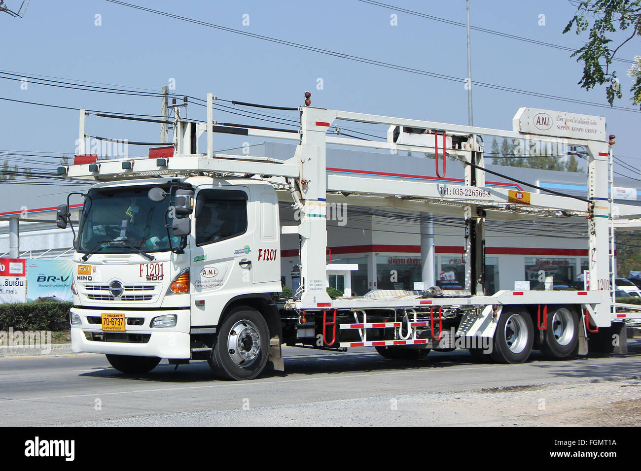 CHIANGMAI, THAILAND -FEBRUARY 4 2016: ANI Logistics Group carrier ...