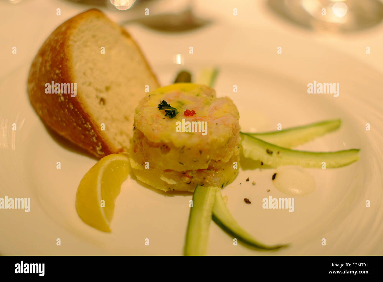Potted shrimp served with brioche Stock Photo - Alamy