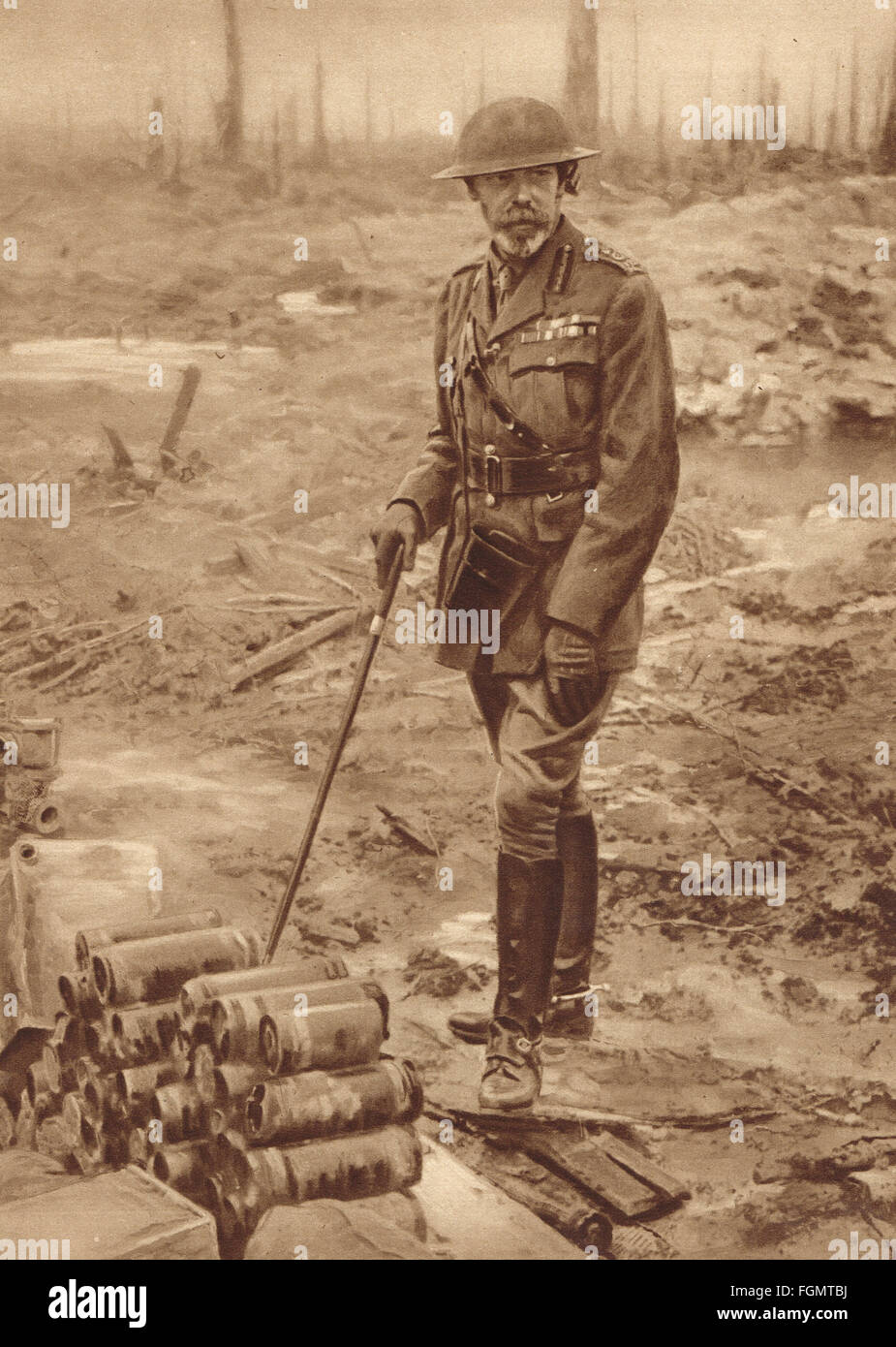 WWI King George V visiting Flanders, July 1917 Stock Photo - Alamy