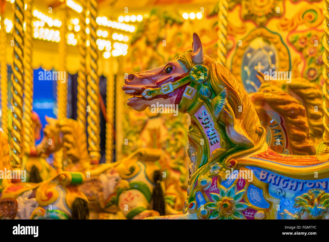 Merry go round horses hi-res stock photography and images - Alamy