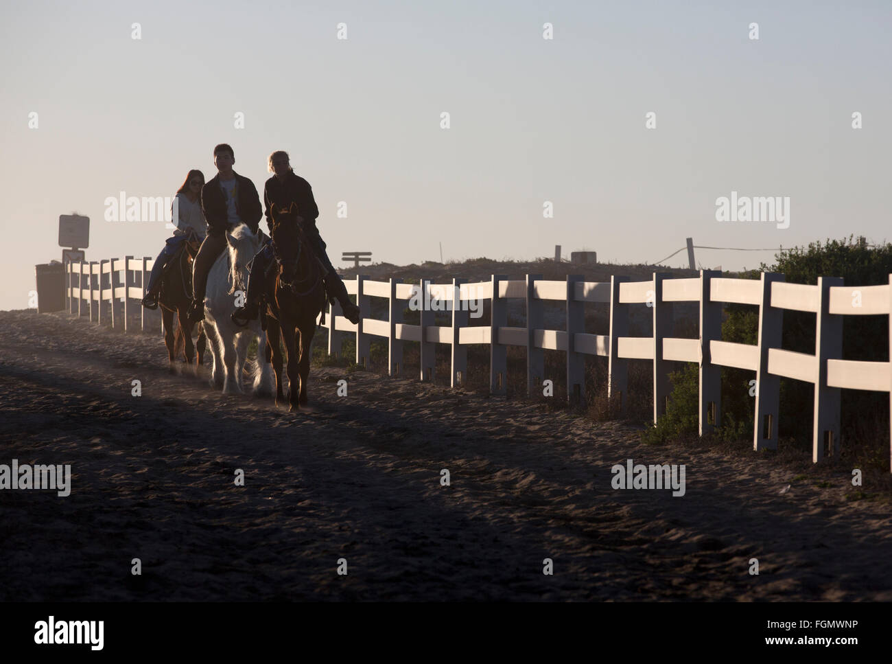 People riding horses, Border Field State Park, Tijuana River National ...