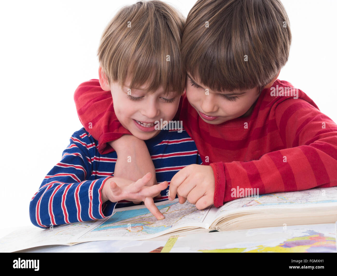boys reading together Stock Photo - Alamy