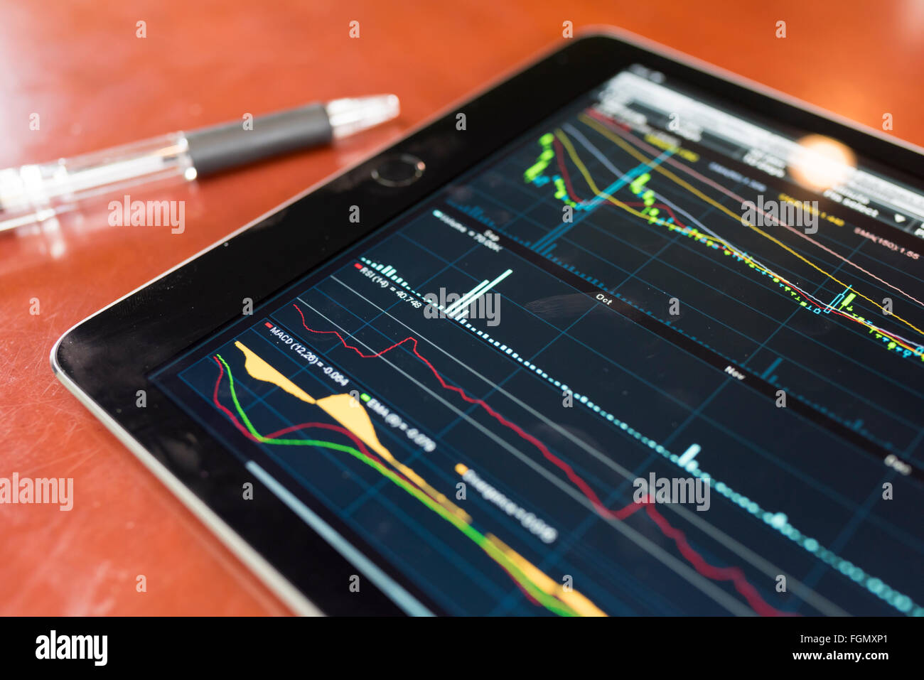 Stock market digital tablet hi-res stock photography and images - Alamy