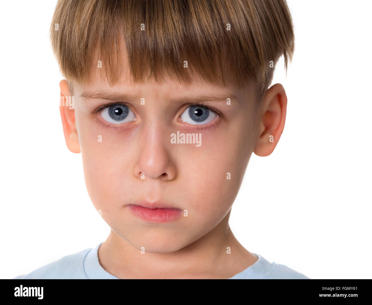 Sad blond boy hi-res stock photography and images - Alamy