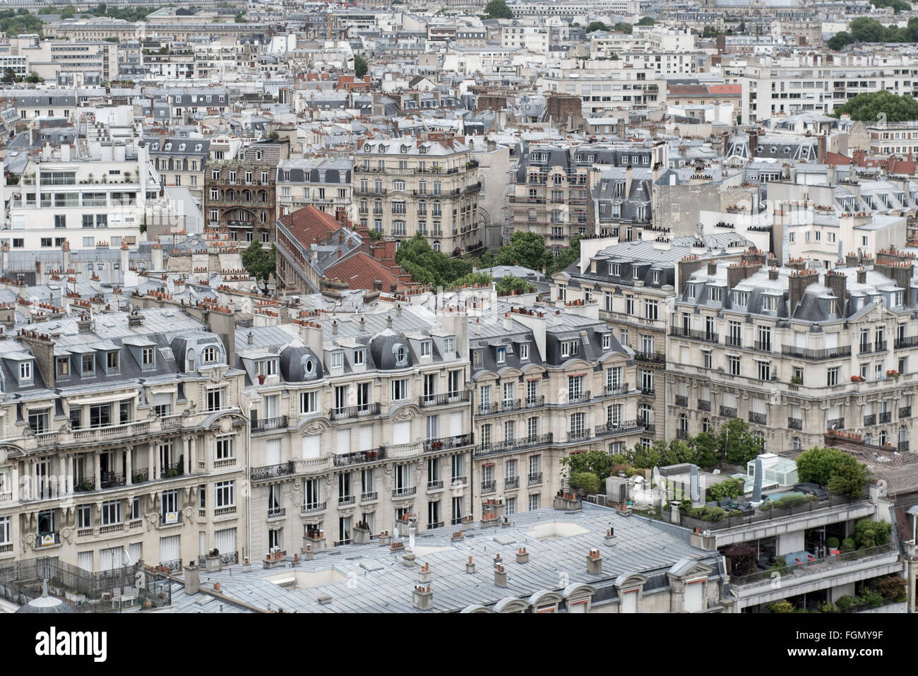 Paris city view from Eiffel Tower Stock Photo - Alamy