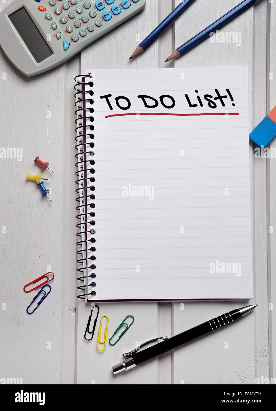 To do list word on notebook page Stock Photo - Alamy