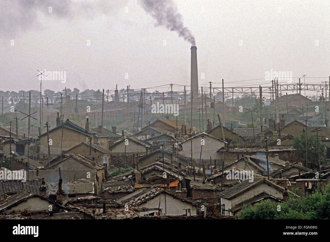 Coal miners houses, Fushun, Liaoning Province, China Stock Photo - Alamy
