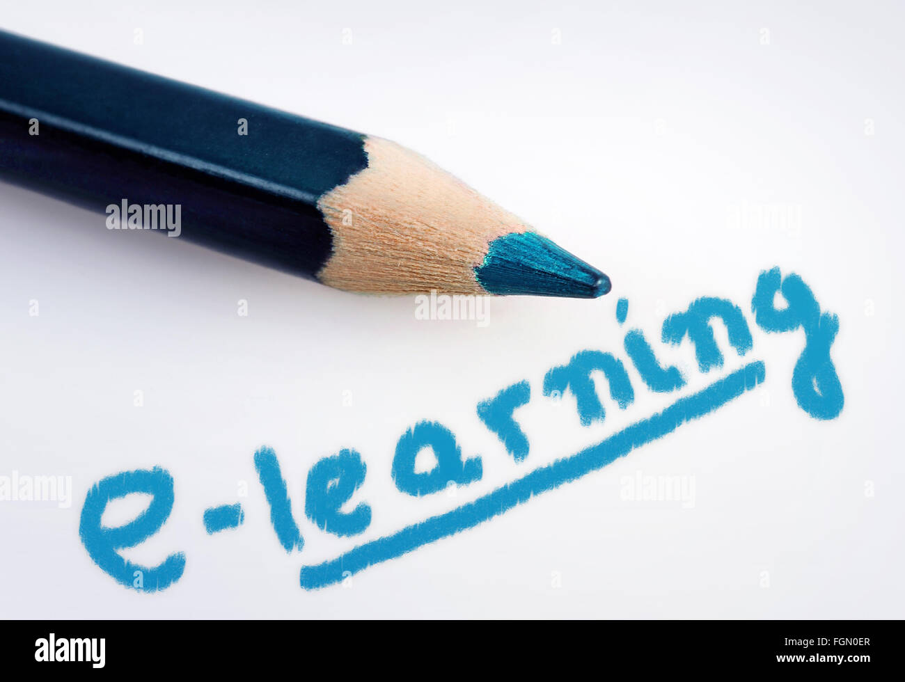 E-learning word on grey background Stock Photo - Alamy