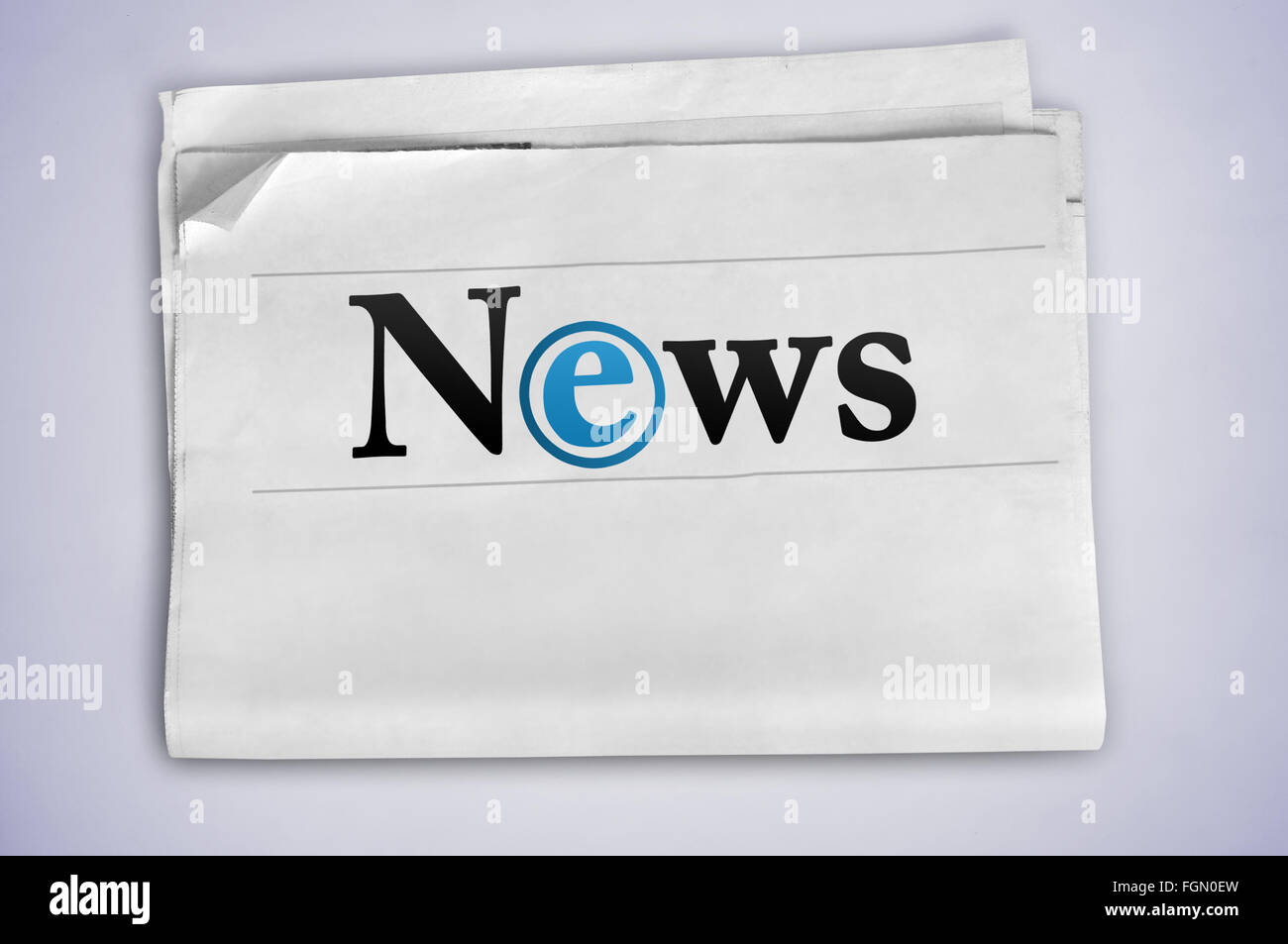 Newspaper with title News word Stock Photo - Alamy