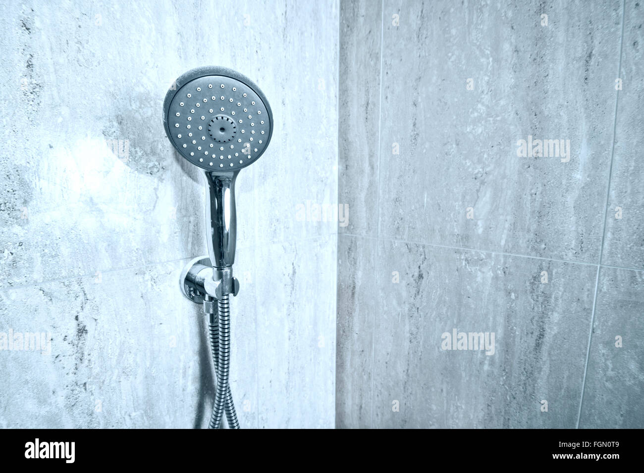 Handshower in the bathroom. Closeup Stock Photo - Alamy
