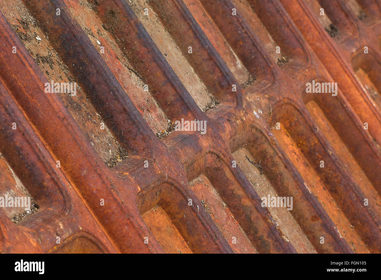 Pattern on Rusty Radiator Stock Photo - Alamy