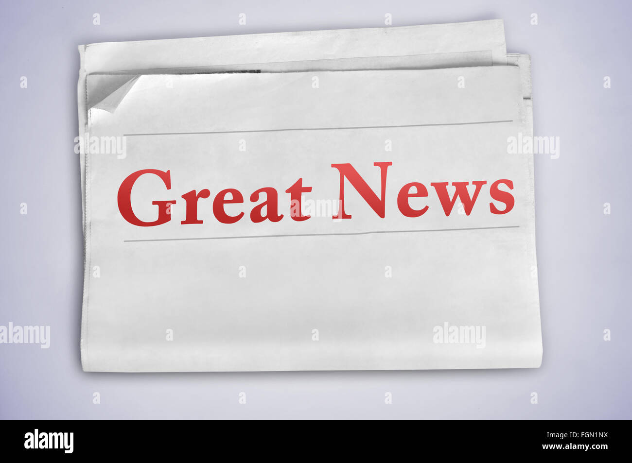 Great News word on newspaper Stock Photo - Alamy
