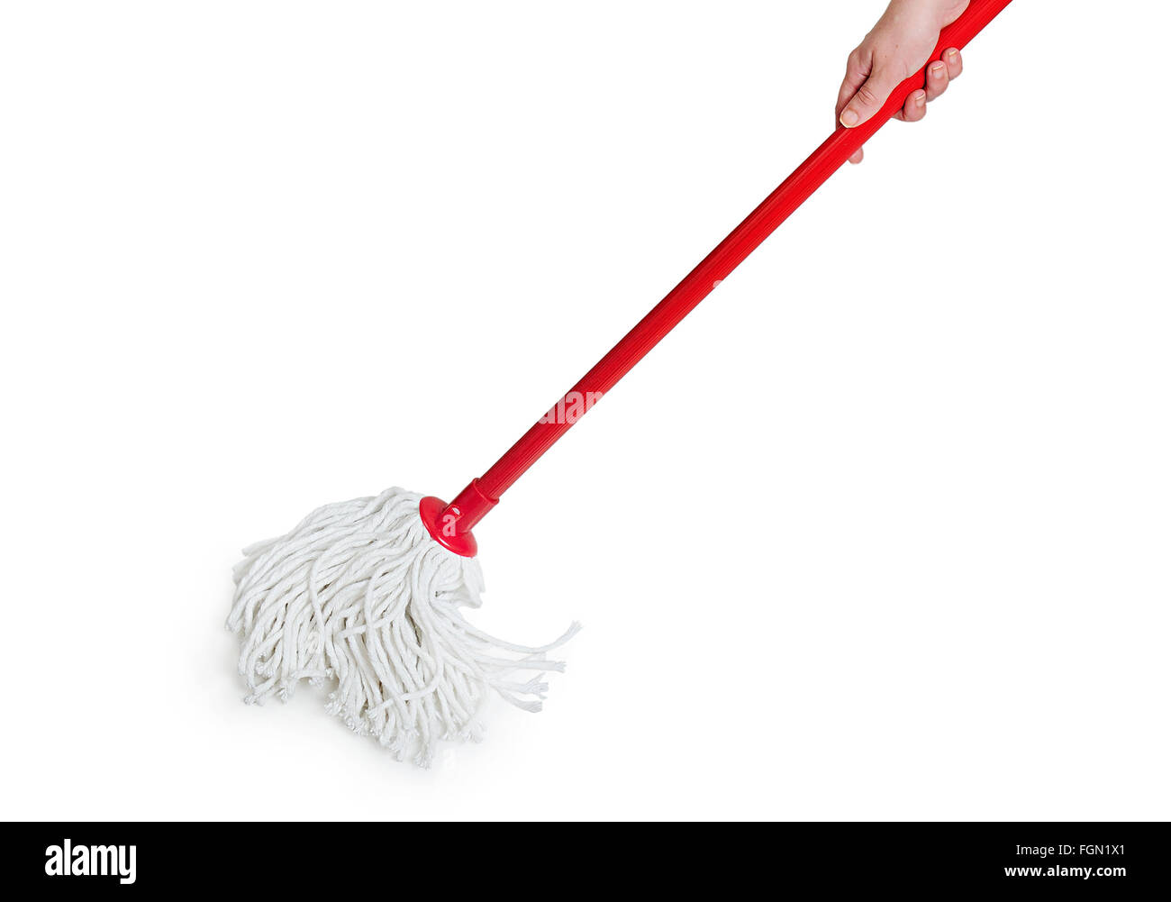 Isolated mop on white background Stock Photo - Alamy