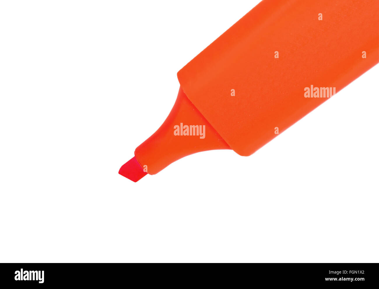 Isolated orange marker on white background Stock Photo - Alamy