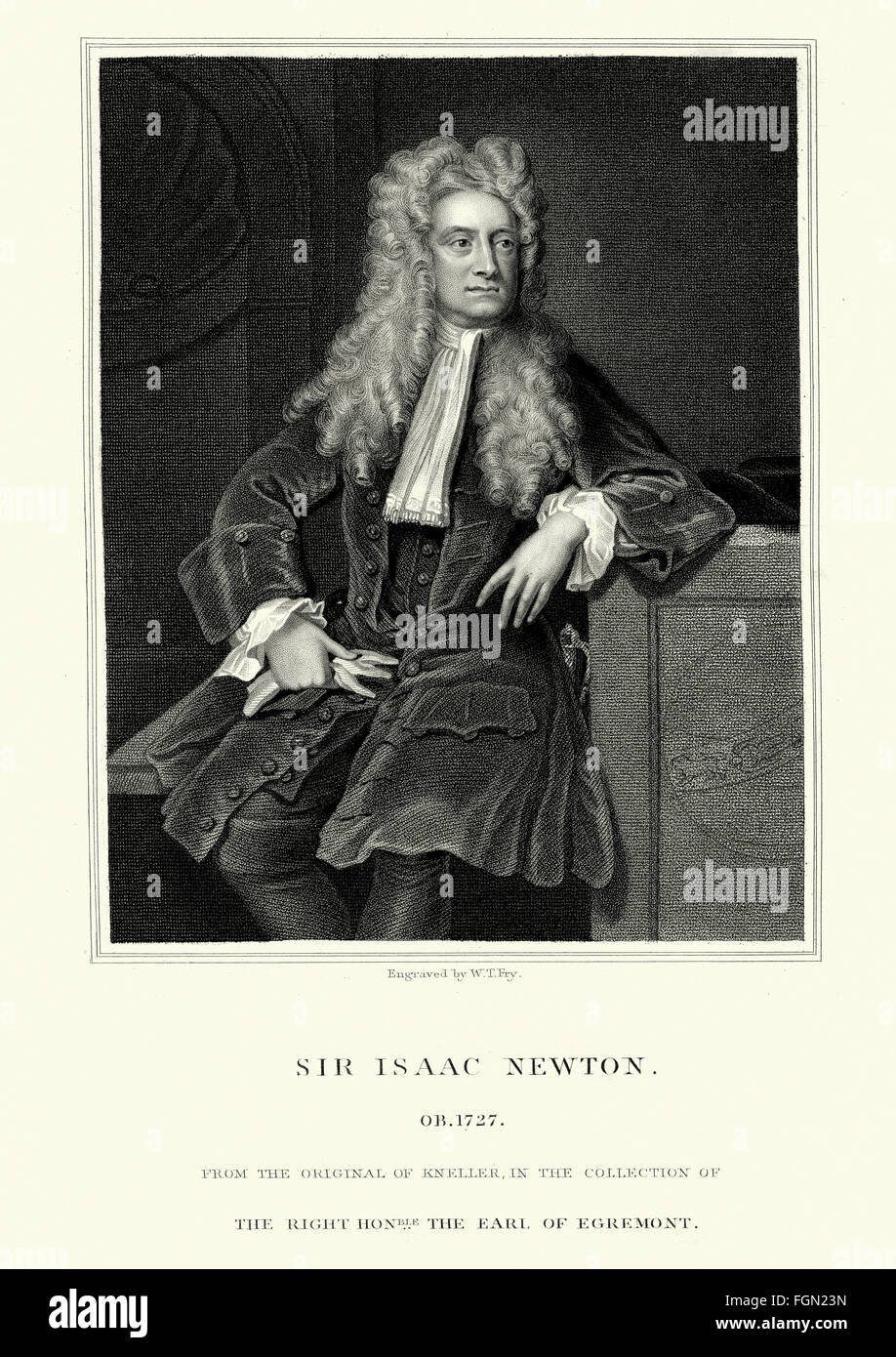 Portrait of sir isaac newton hi-res stock photography and images - Alamy