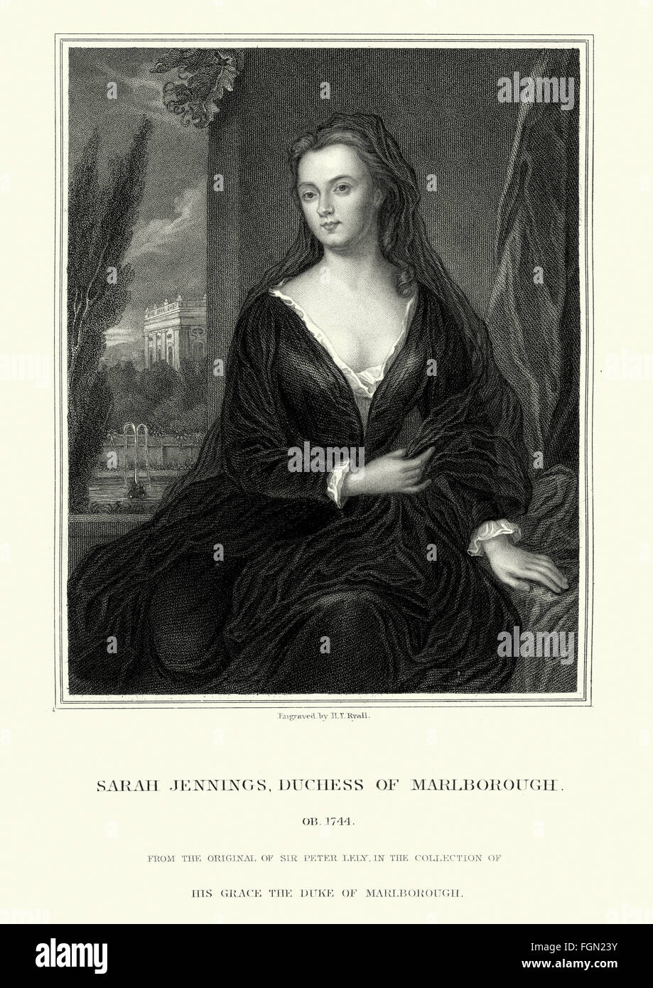 Portrait of Sarah Churchill, Duchess of Marlborough (nee Jennings) 1660 ...