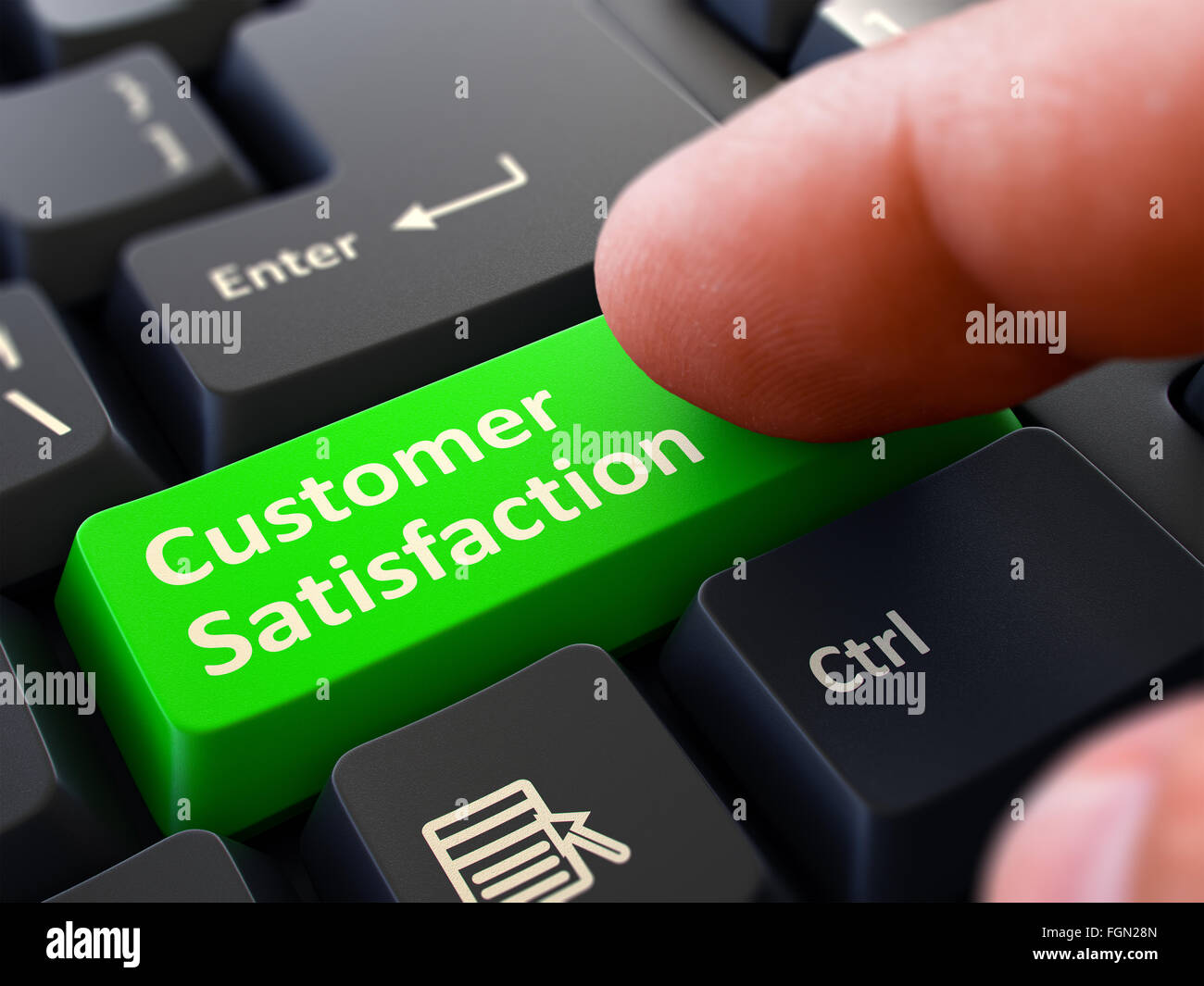 Customer Satisfaction - Written on Green Keyboard Key Stock Photo - Alamy