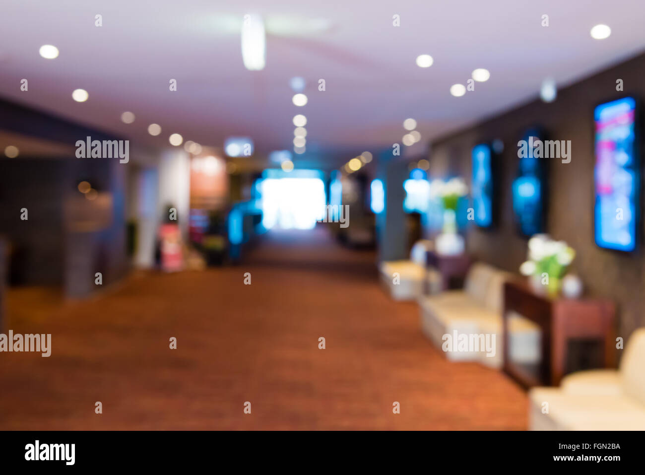 Abstract hotel lobby blurred background Stock Photo - Alamy