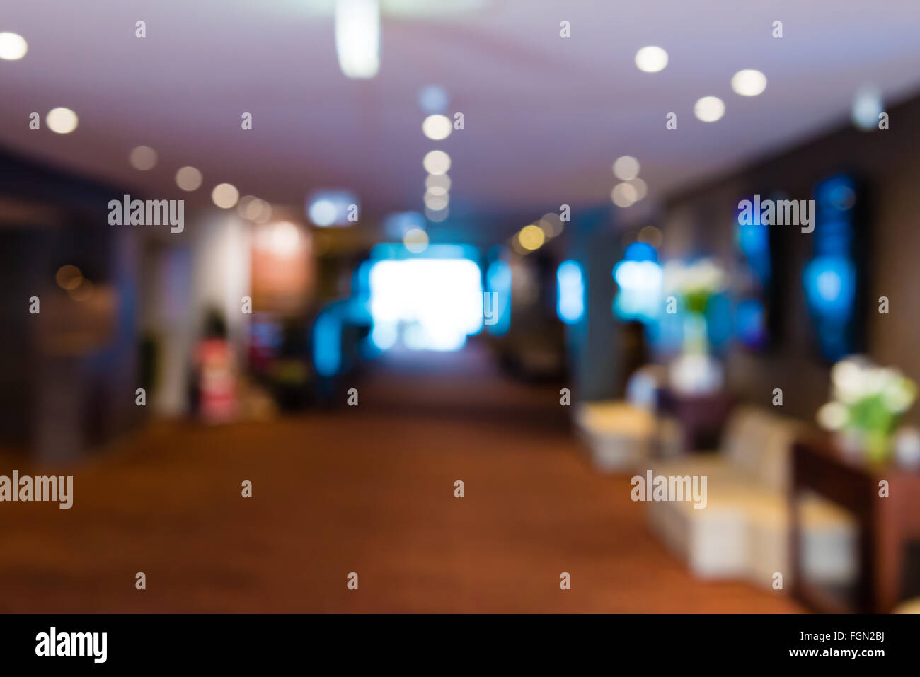 Abstract hotel lobby blurred background Stock Photo - Alamy