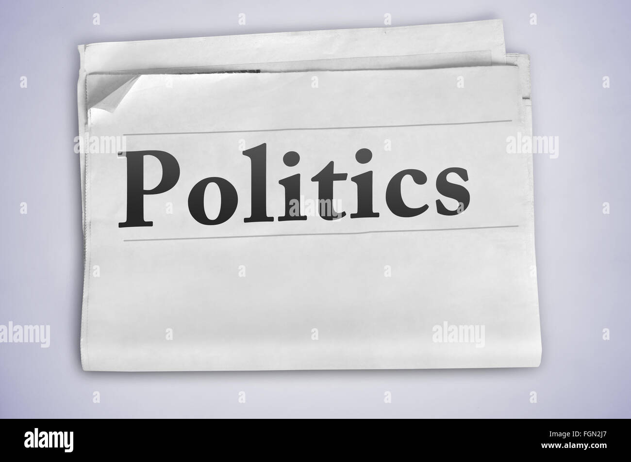 Politics word on newspaper page Stock Photo - Alamy