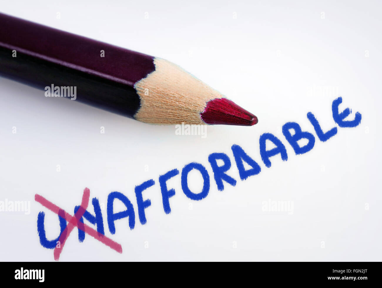 Unaffordable word on grey background Stock Photo - Alamy