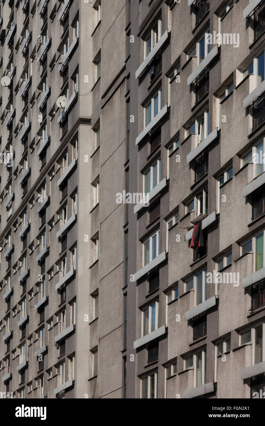 Warsaw housing blocks, Poland Stock Photo - Alamy