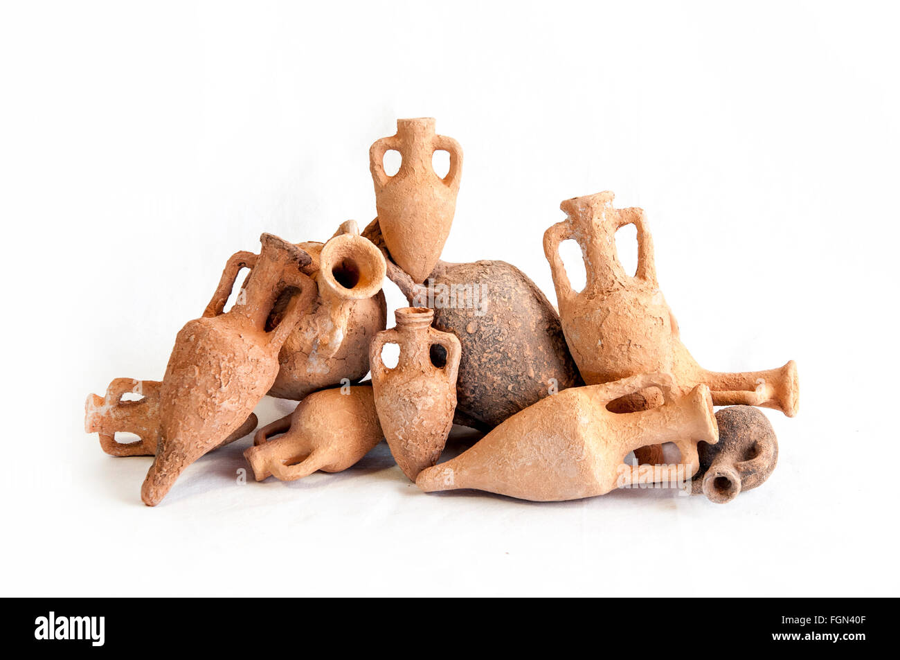 Old clay amphora in Cut Out Stock Images & Pictures - Alamy