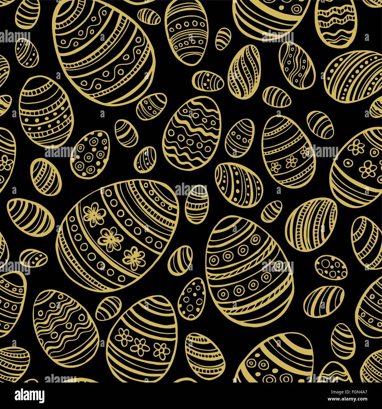 Vector gold easter eggs pattern. Vector illustration Stock Vector Image & Art - Alamy