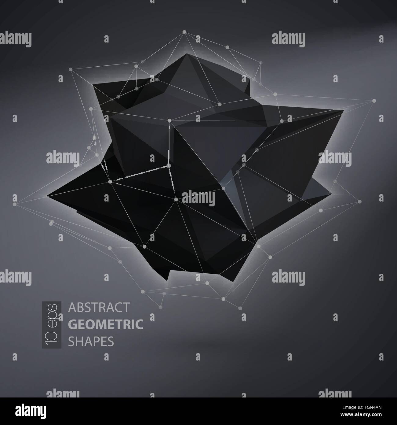 Abstract geometric shape triangular Crystal. Vector illustration Stock ...