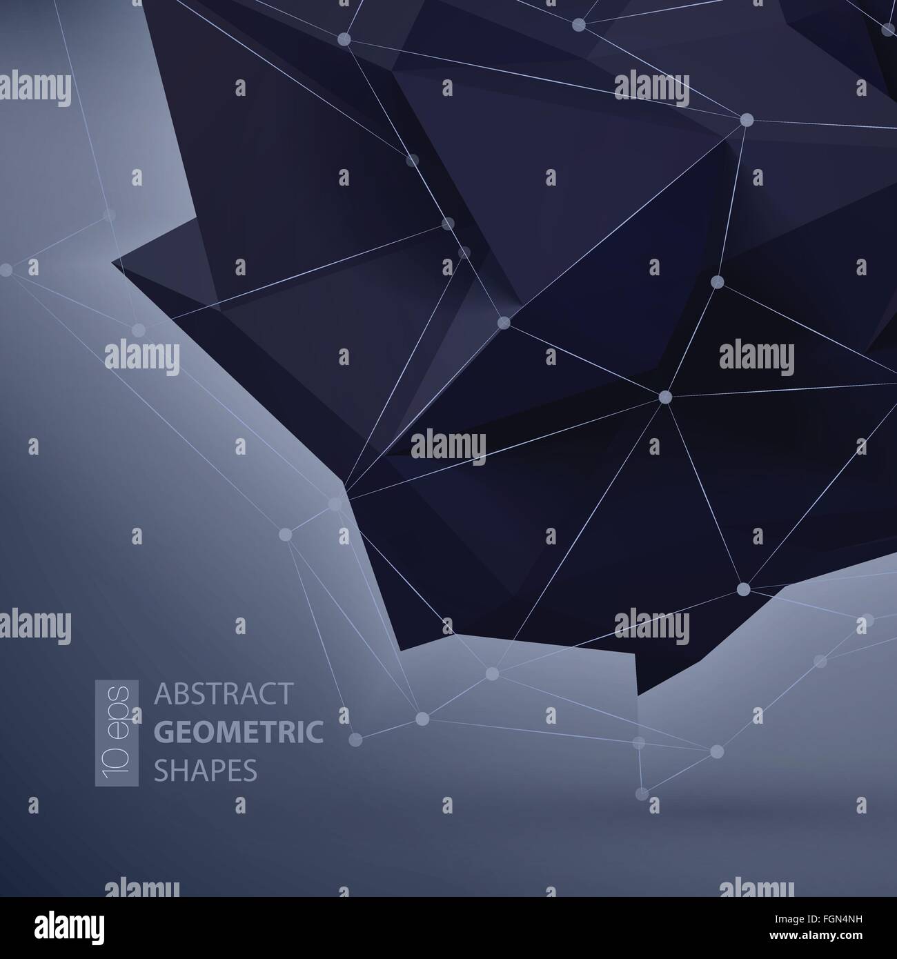 Abstract geometric shape triangular Crystal. Vector illustration Stock ...