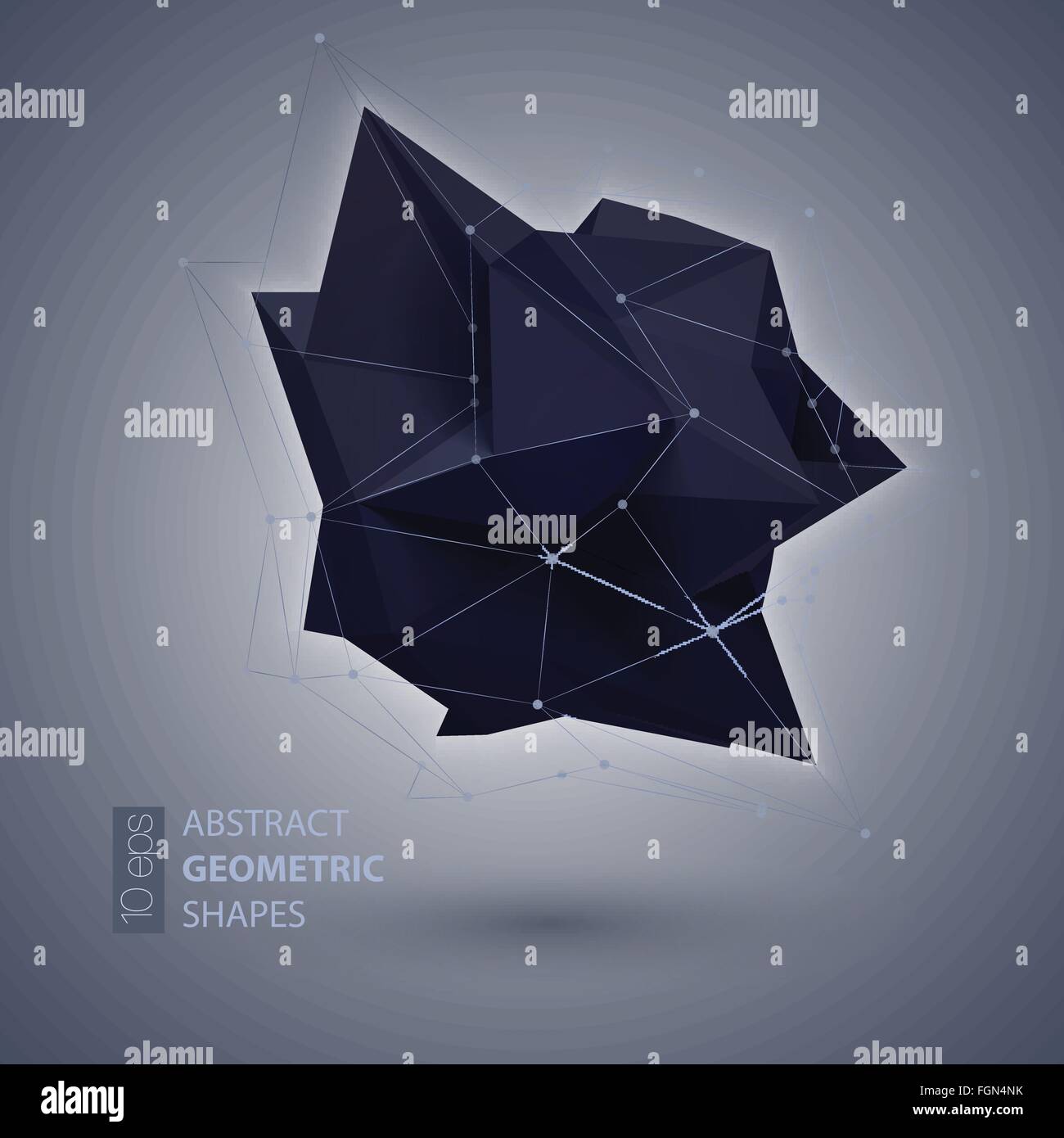 Abstract geometric shape triangular Crystal. Vector illustration Stock ...