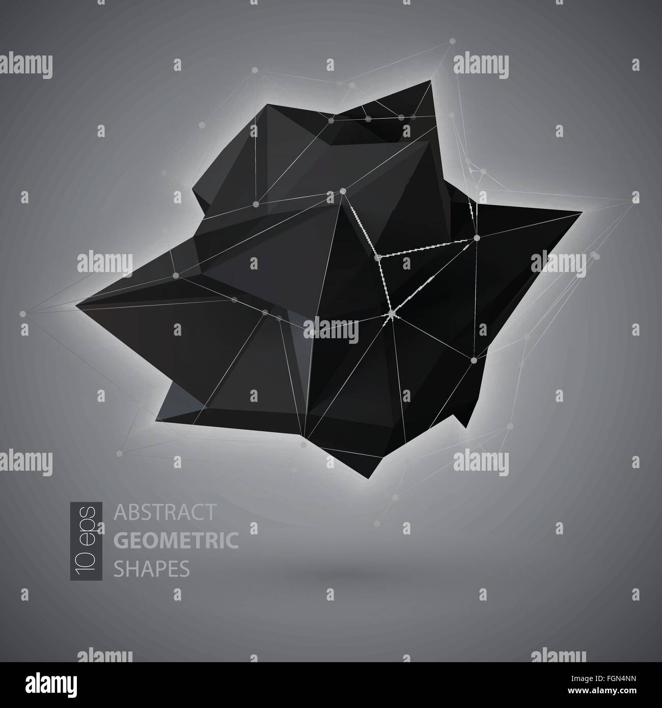 Abstract geometric shape triangular Crystal. Vector illustration Stock ...