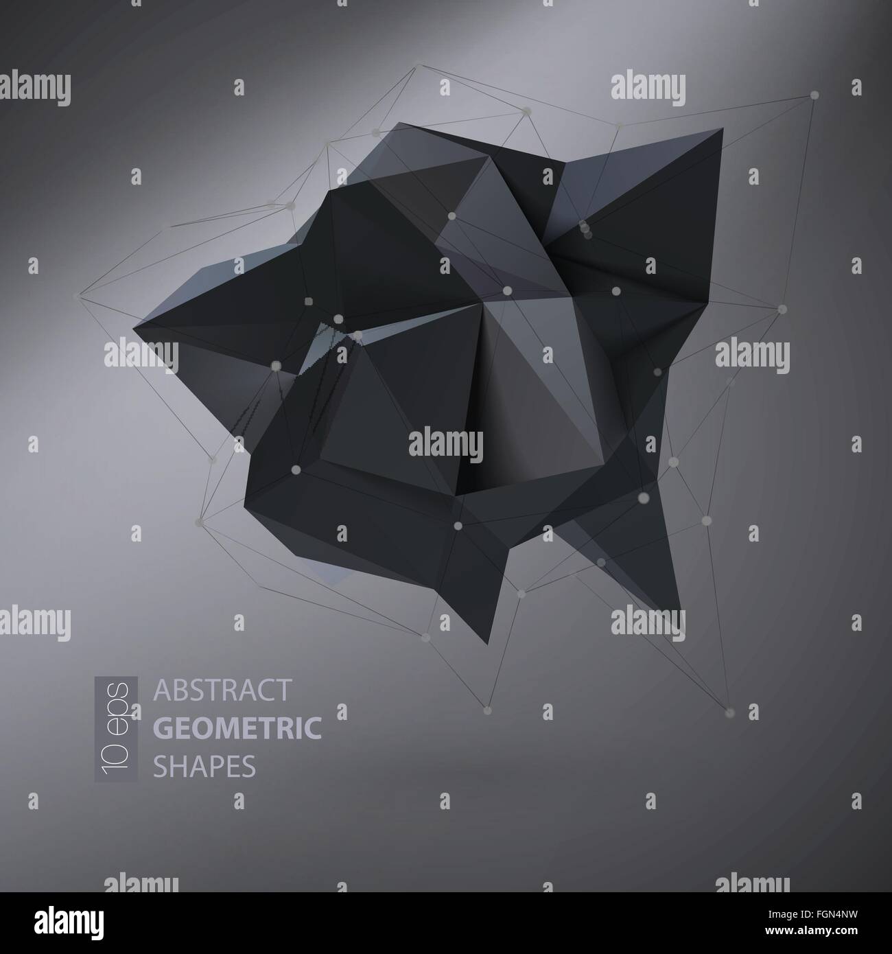 Abstract geometric shape triangular Crystal. Vector illustration Stock ...