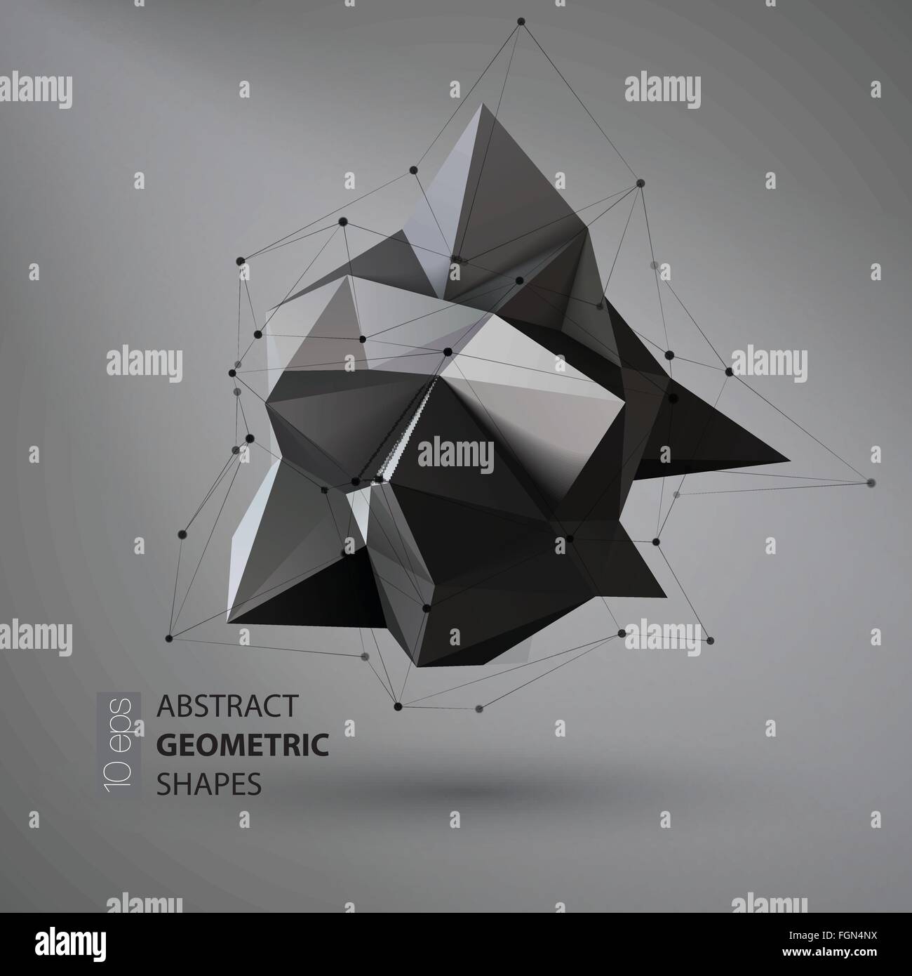 Abstract geometric shape triangular Crystal. Vector illustration Stock ...