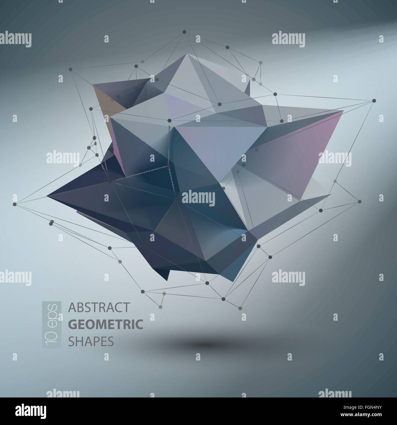 Abstract geometric shape triangular Crystal. Vector illustration Stock ...