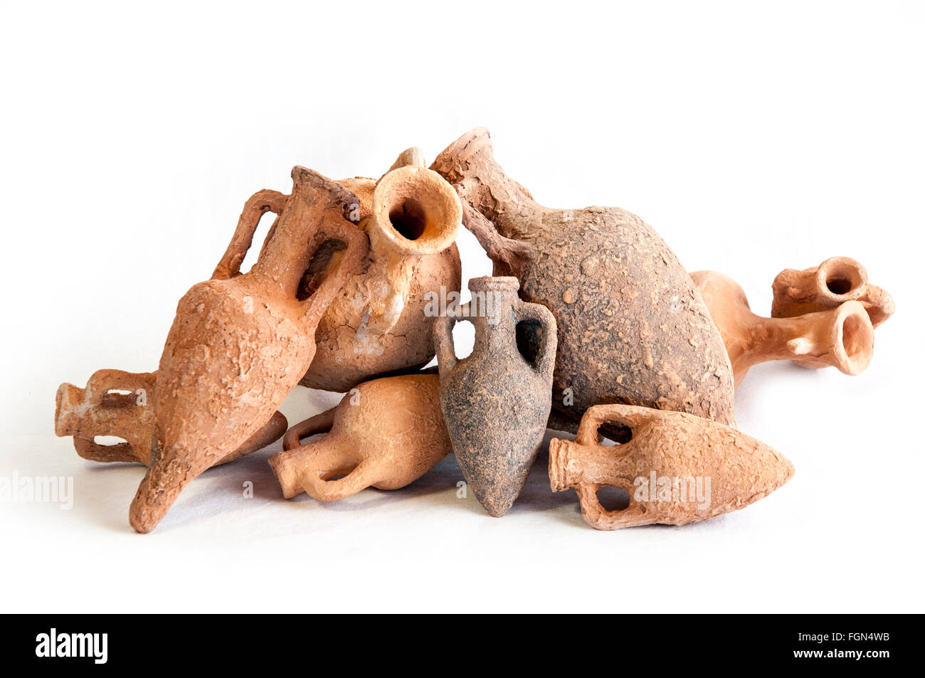 Old clay amphora in Cut Out Stock Images & Pictures - Alamy