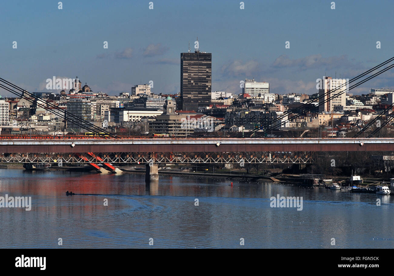 Belgrade city panorama Stock Photo - Alamy