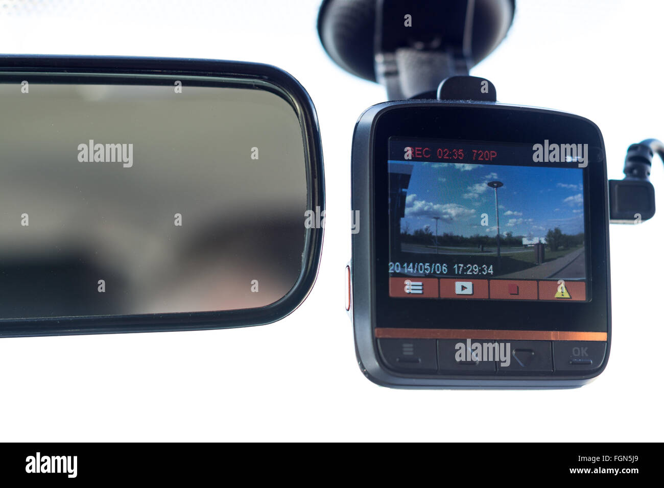 recording car camera on the front window Stock Photo - Alamy