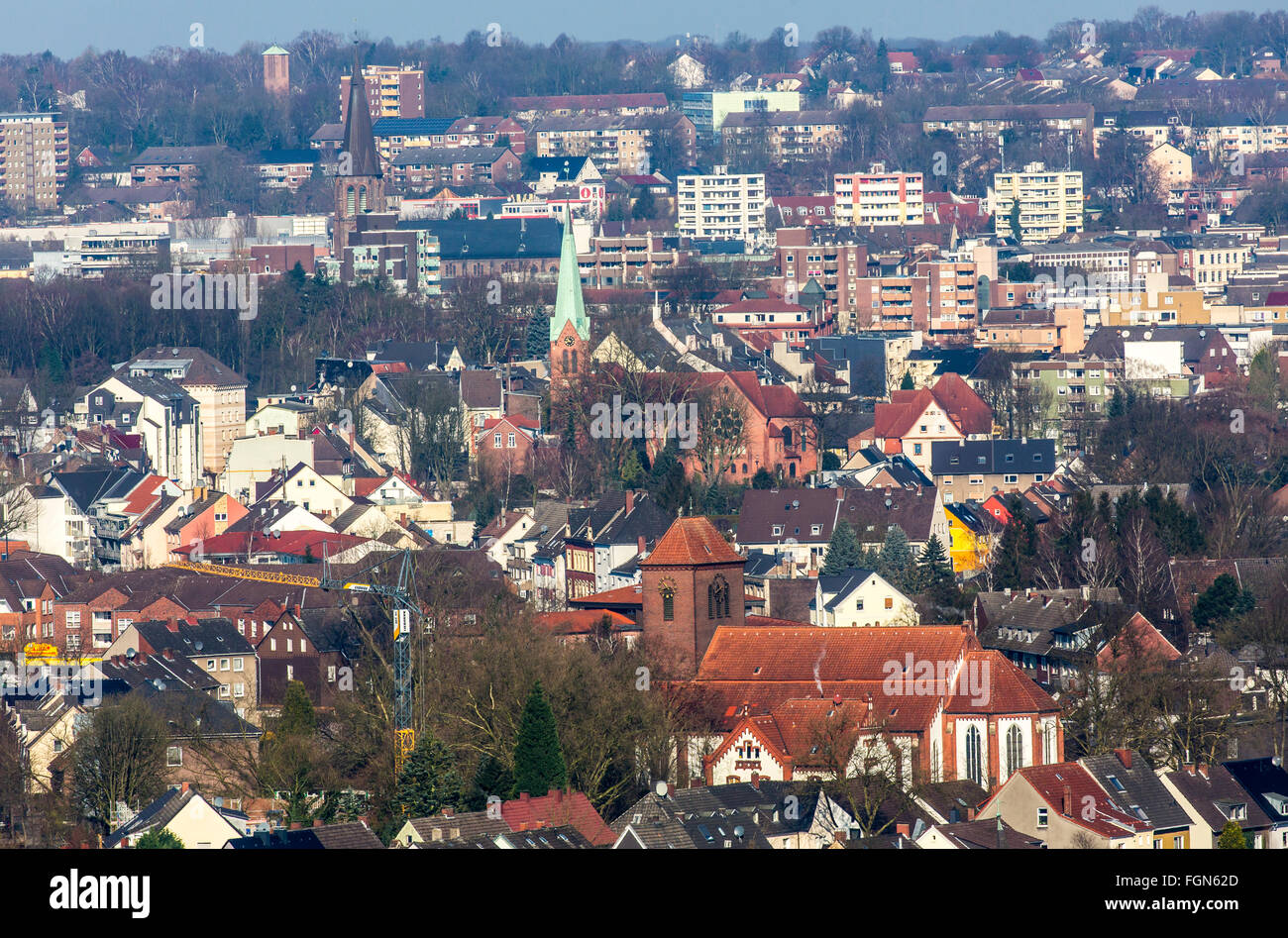 Panoramic city view of Herten, Germany Stock Photo - Alamy
